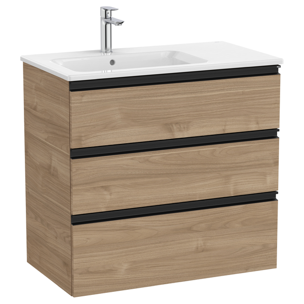 Roca | The Gap | A857407517 | Vanity Unit | Walnut - Bathroom furniture ...