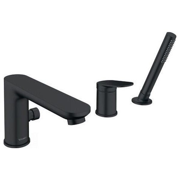 Duravit | Wave | WA5260000046 | Bath Mixer/Filler | Black - Bath mixers ...