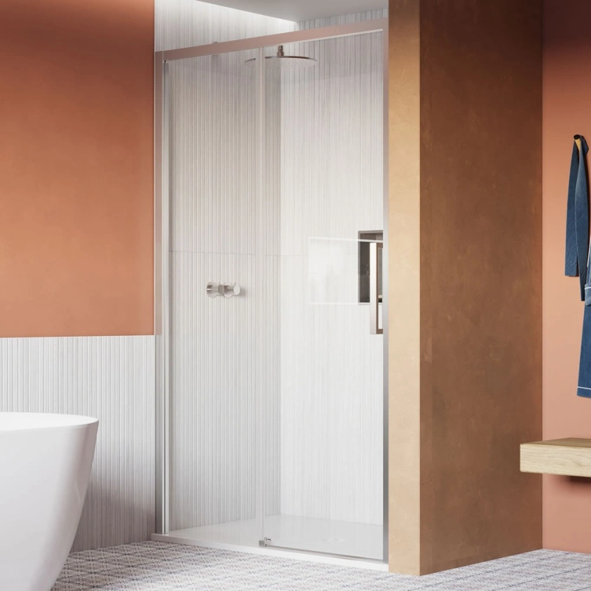 Crosswater Asura AUSLSC1400 8mm Sliding Door 1400mm Polished Stainless ...